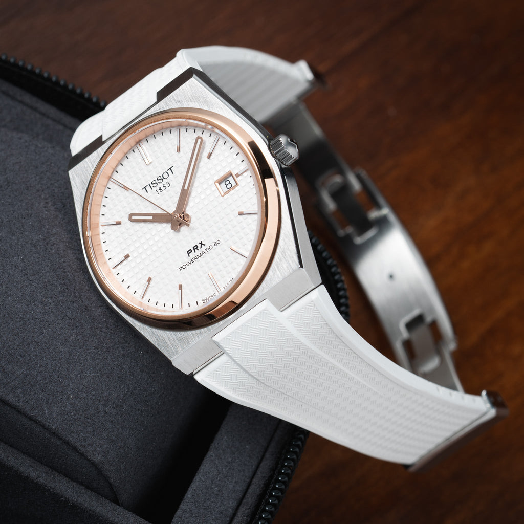 White Tissot PRX CTS Rubber Strap – Swiss Emporium