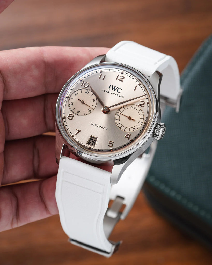 White Pilot Rubber CTS Strap – Swiss Emporium