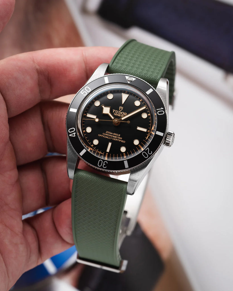 Oilve Green Tropic Rubber CTS Strap – Swiss Emporium