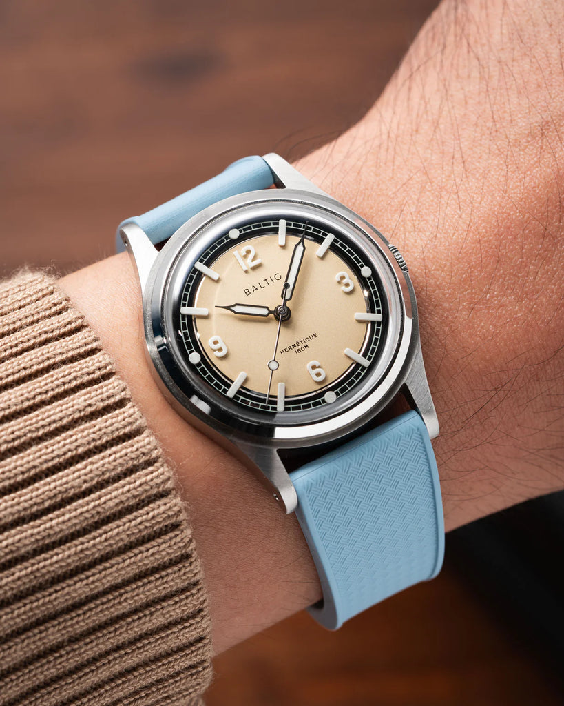 Baby Blue Tropic Rubber CTS Strap – Swiss Emporium