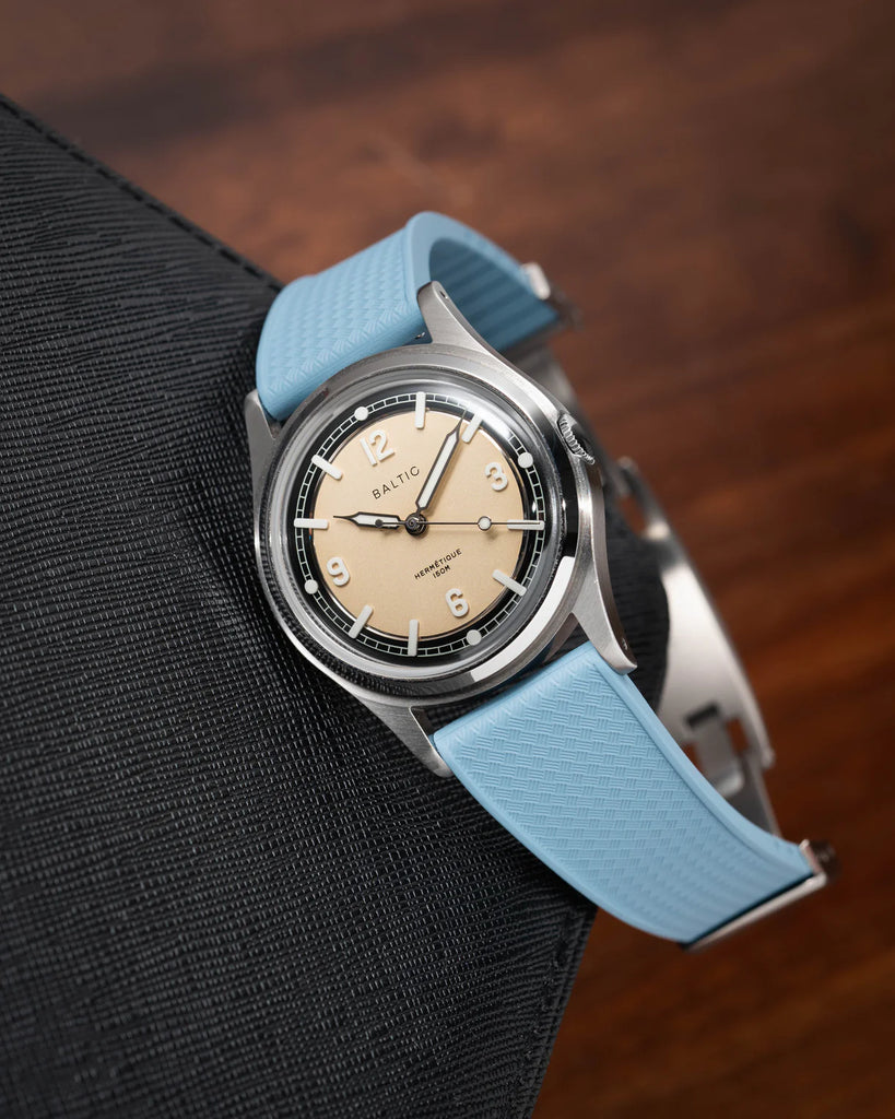 Baby Blue Tropic Rubber CTS Strap – Swiss Emporium