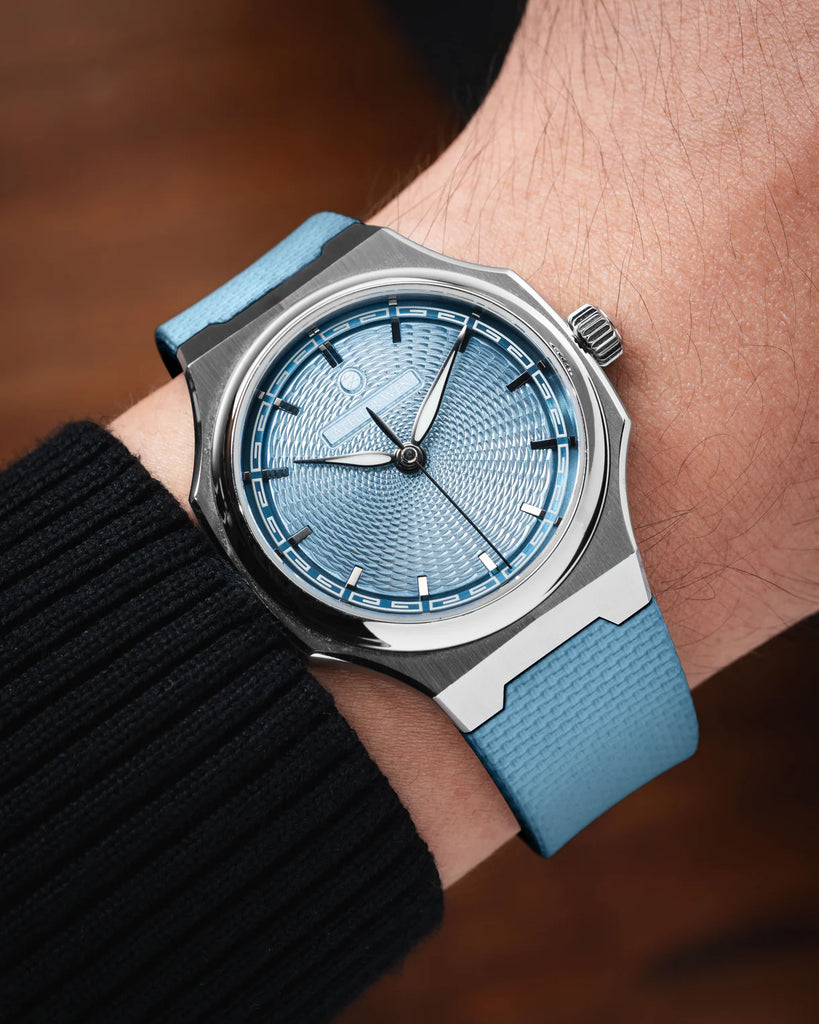 Baby Blue Sailcloth CTS Rubber Strap for Artelier Wen Perception ...